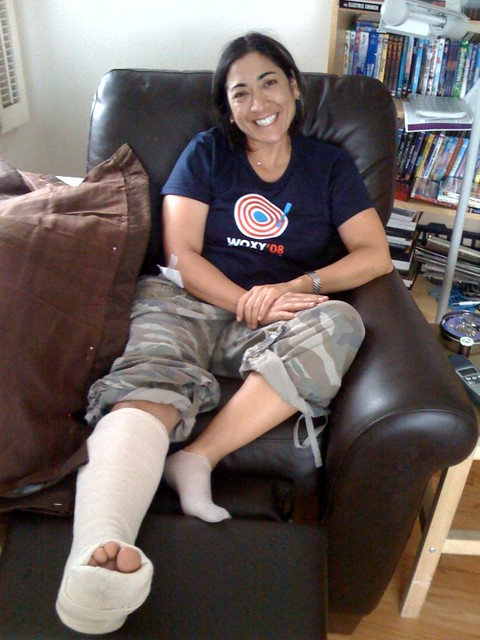 Michele And Her Broken Foot Michele With Her Soft Cast Sh Flickr